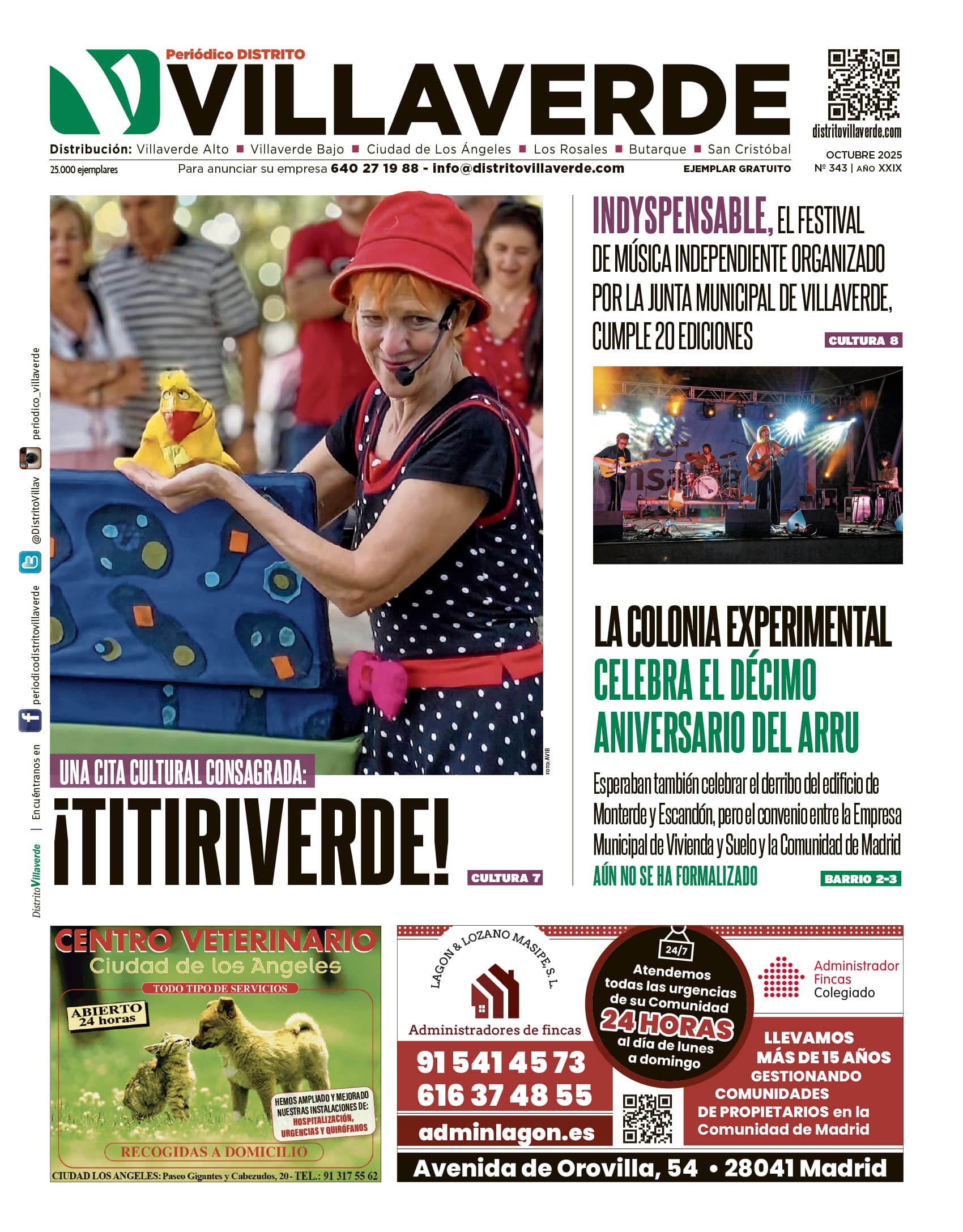 Distrito Villaverde n.º 343, octubre 2025 - Periódico Distrito Villaverde